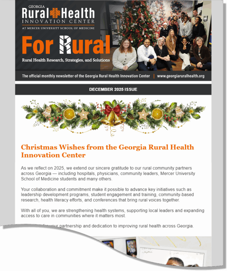 For Rural Monthly Newsletter | Georgia Rural Health Innovation Center
